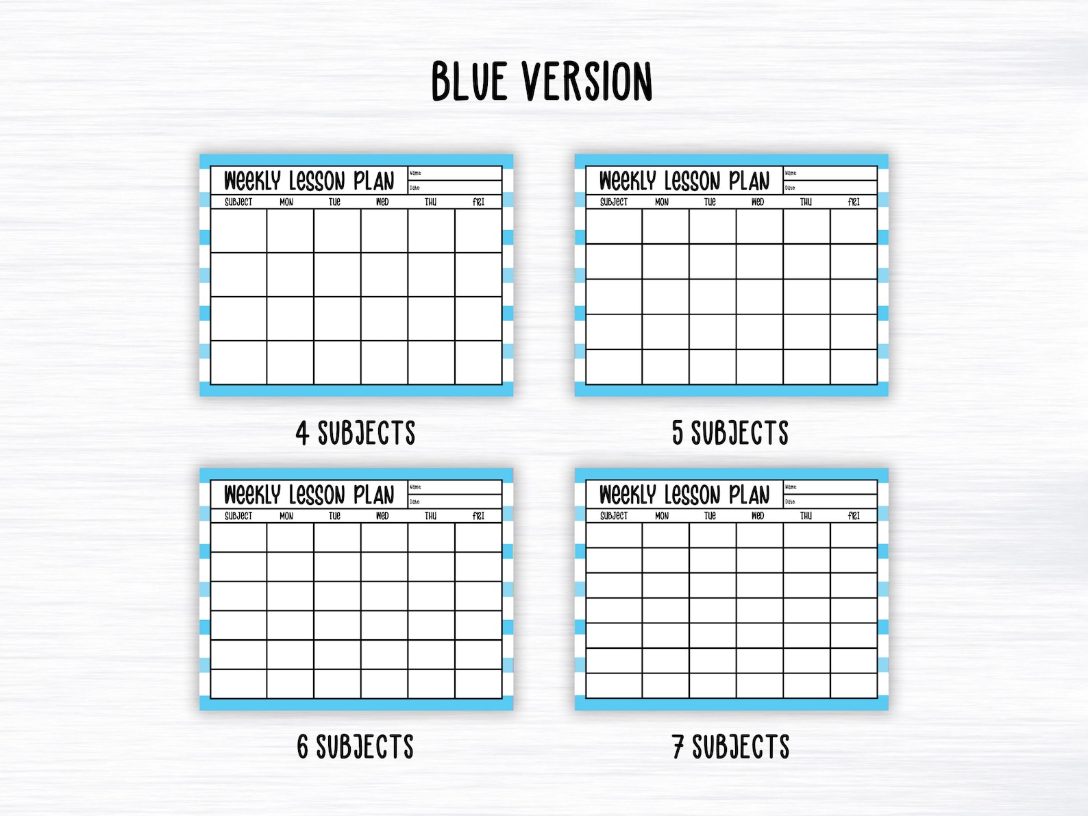 Editable Weekly Lesson Plan, Printable Simple School Schedule, Weekly ...