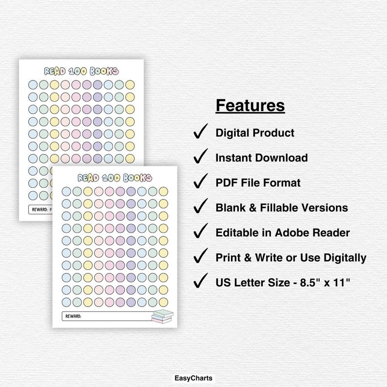 Reading Log Tracker, Book Reading Chart for Kids, Read 100 Books ...