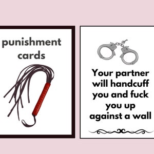 BDSM Game, Punishment Cards, Printable Sex Game, BDSM Punishments, Kink ...