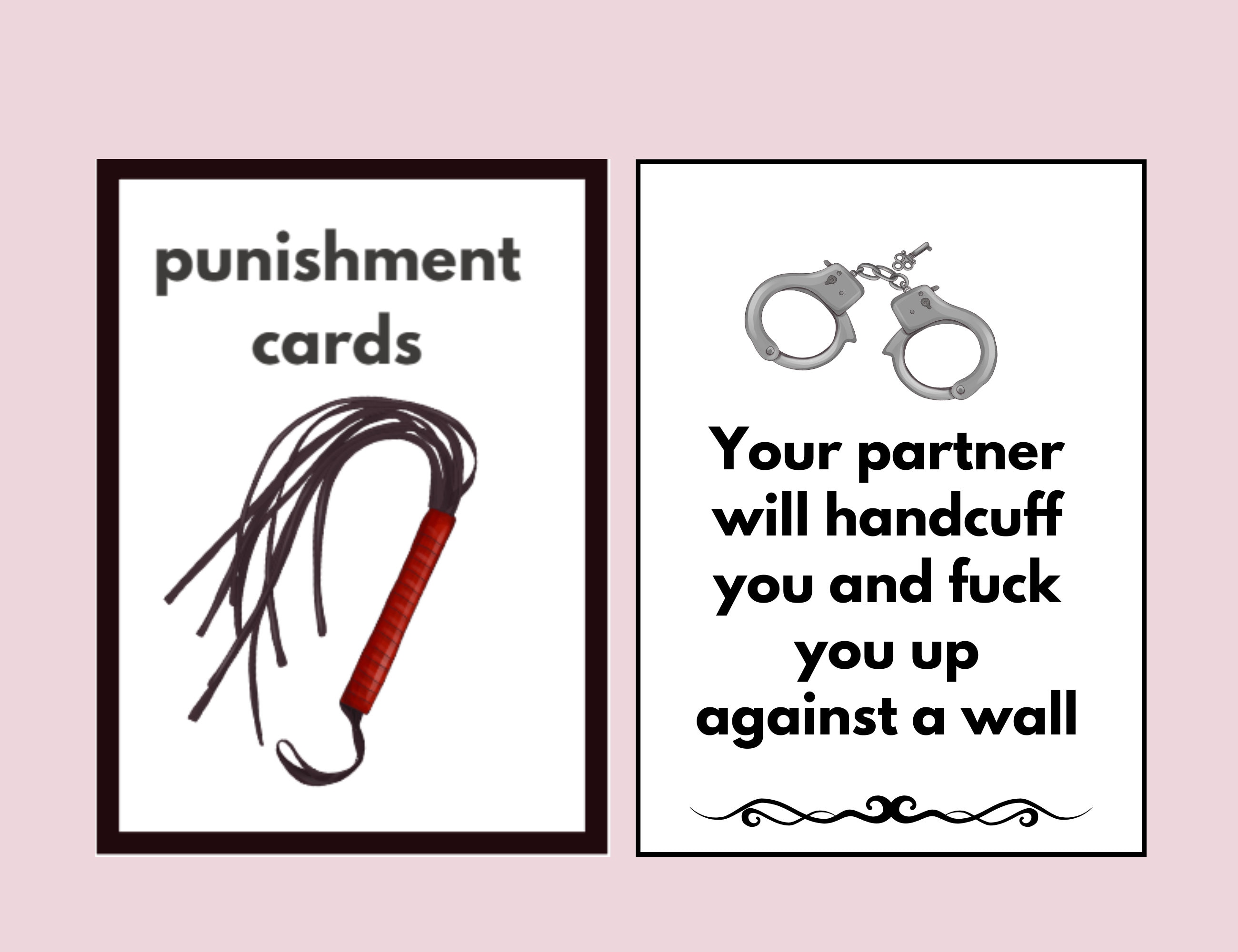 Bdsm Game Punishment Cards Printable Sex Game Bdsm Punishments Kink