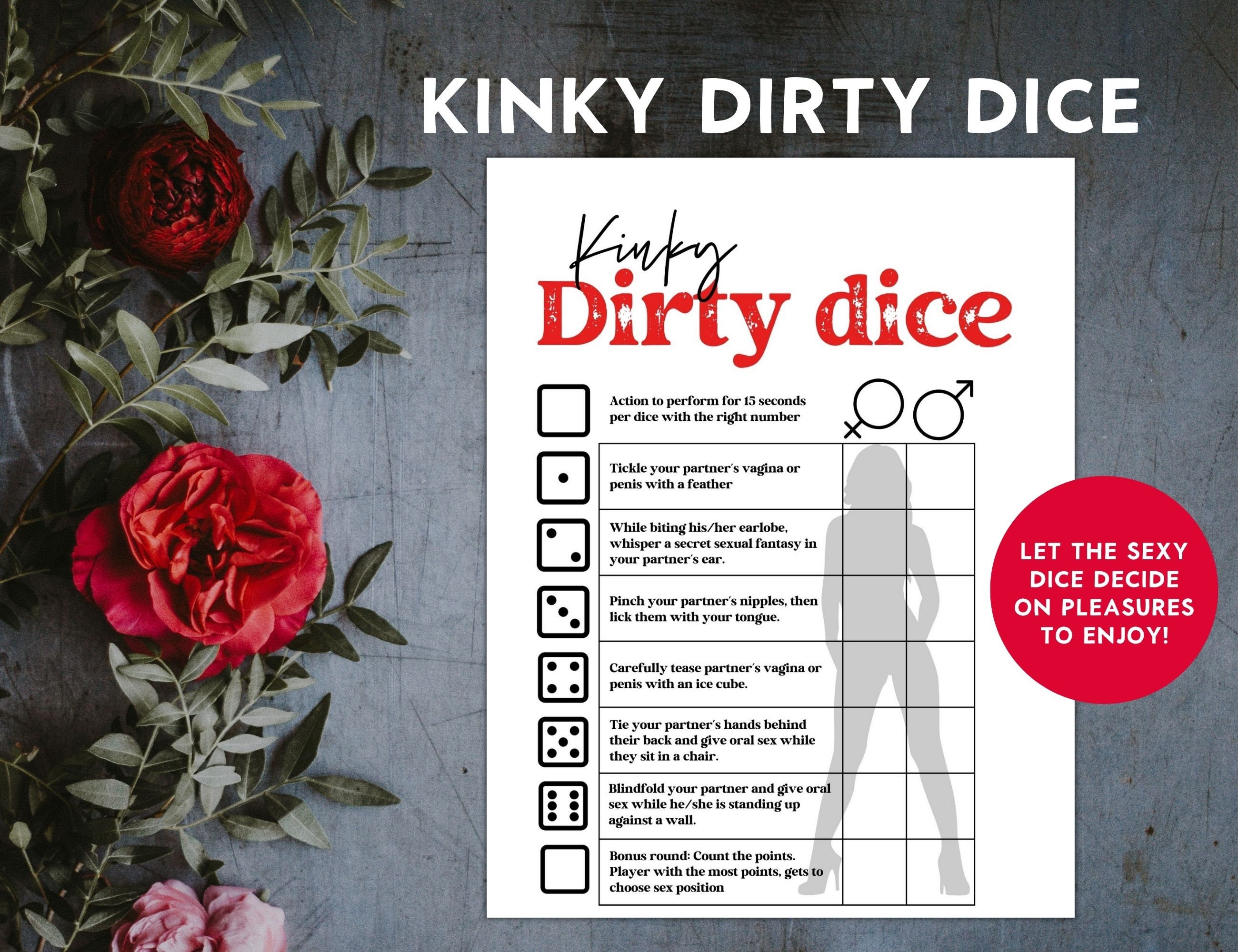 Kinky Dirty Dice Game Printable Sex Dice Naughty Dice Sexy - Etsy