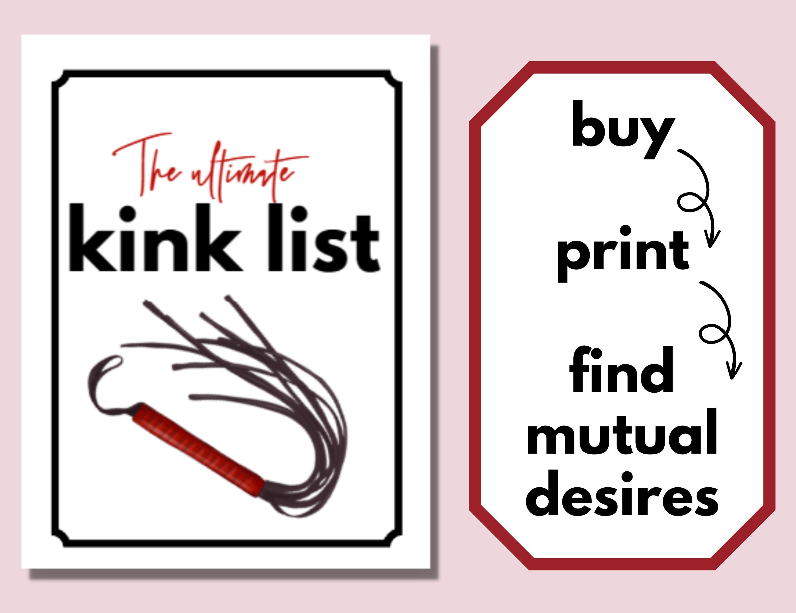 Ultimate Kink List of Kinks and Fetishes, Sex Bucket List, Sex Games, BDSM Sex Game, Kinklist ...