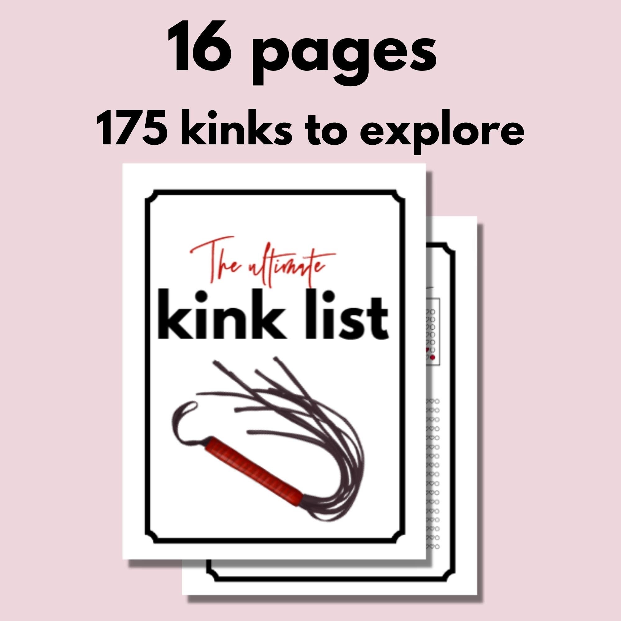 Ultimate Kink List of Kinks and Fetishes, Sex Bucket List, Sex Games, BDSM Sex Game, Kinklist ...