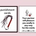 BDSM Game, Punishment Cards, Printable Sex Game, BDSM Punishments, Kink ...
