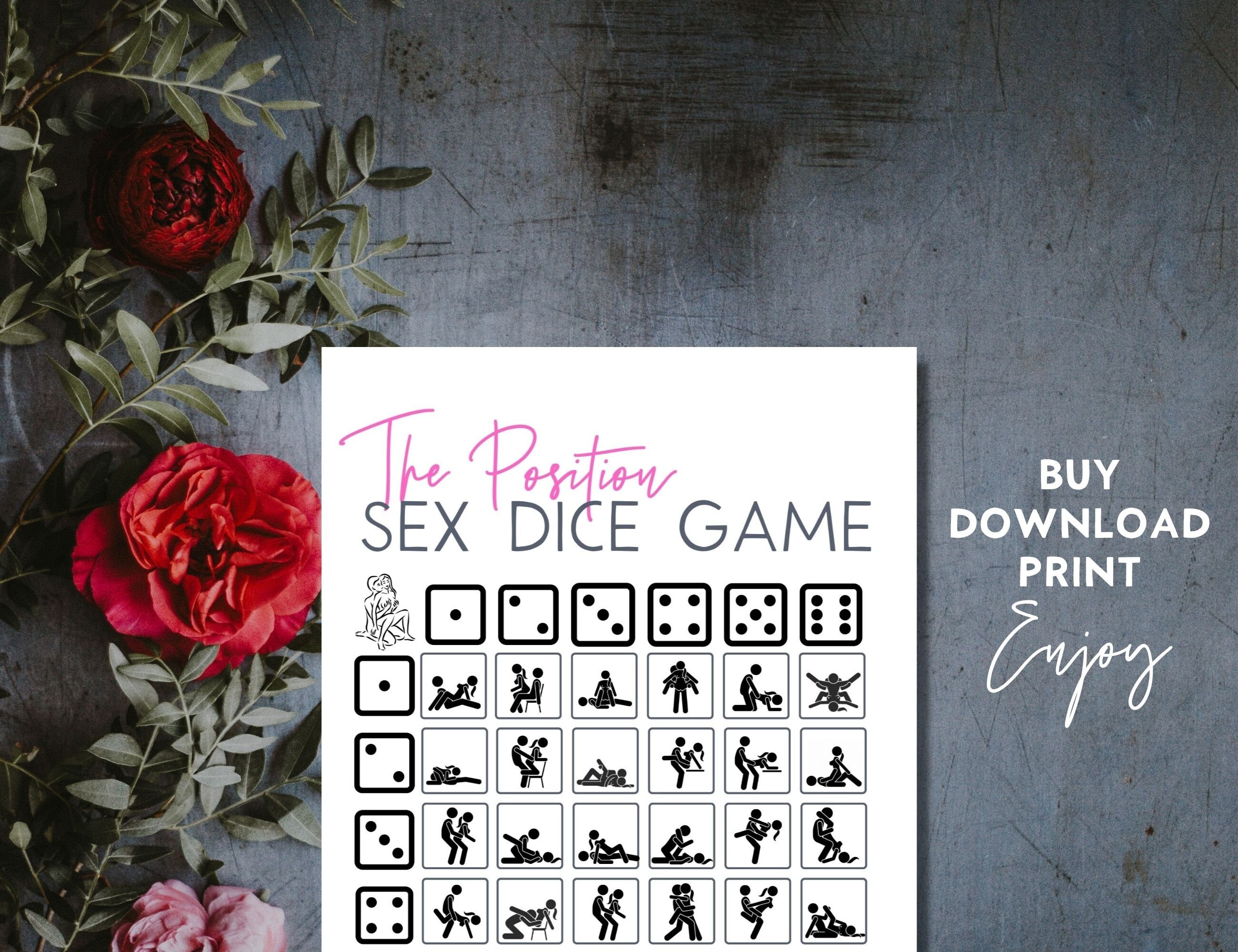 Positions Sexy Dice Game Printable Sex Dice Etsy