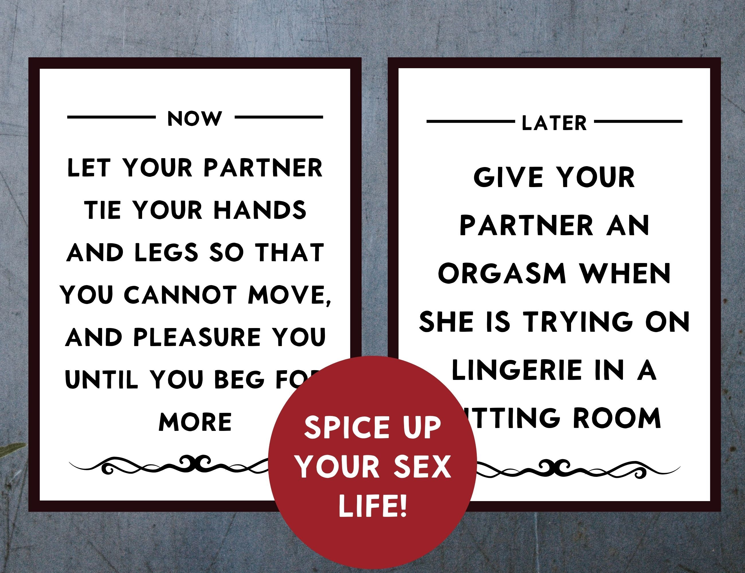 Sex Game 120 Sex Challenges Printable Kinky Game For Couples Etsy Uk