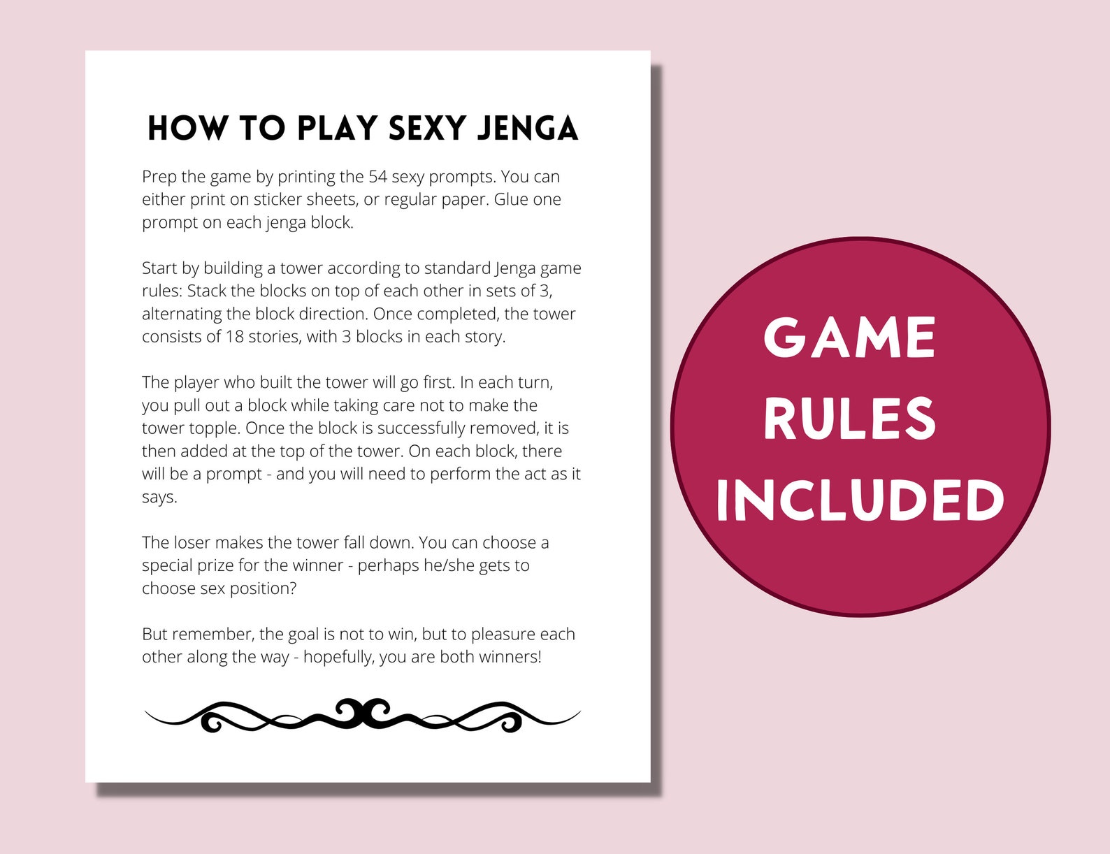 Sex Jenga Game Printable Sex Games Kinky Games Adult Jenga Foreplay Game Sexy Jenga Sexy