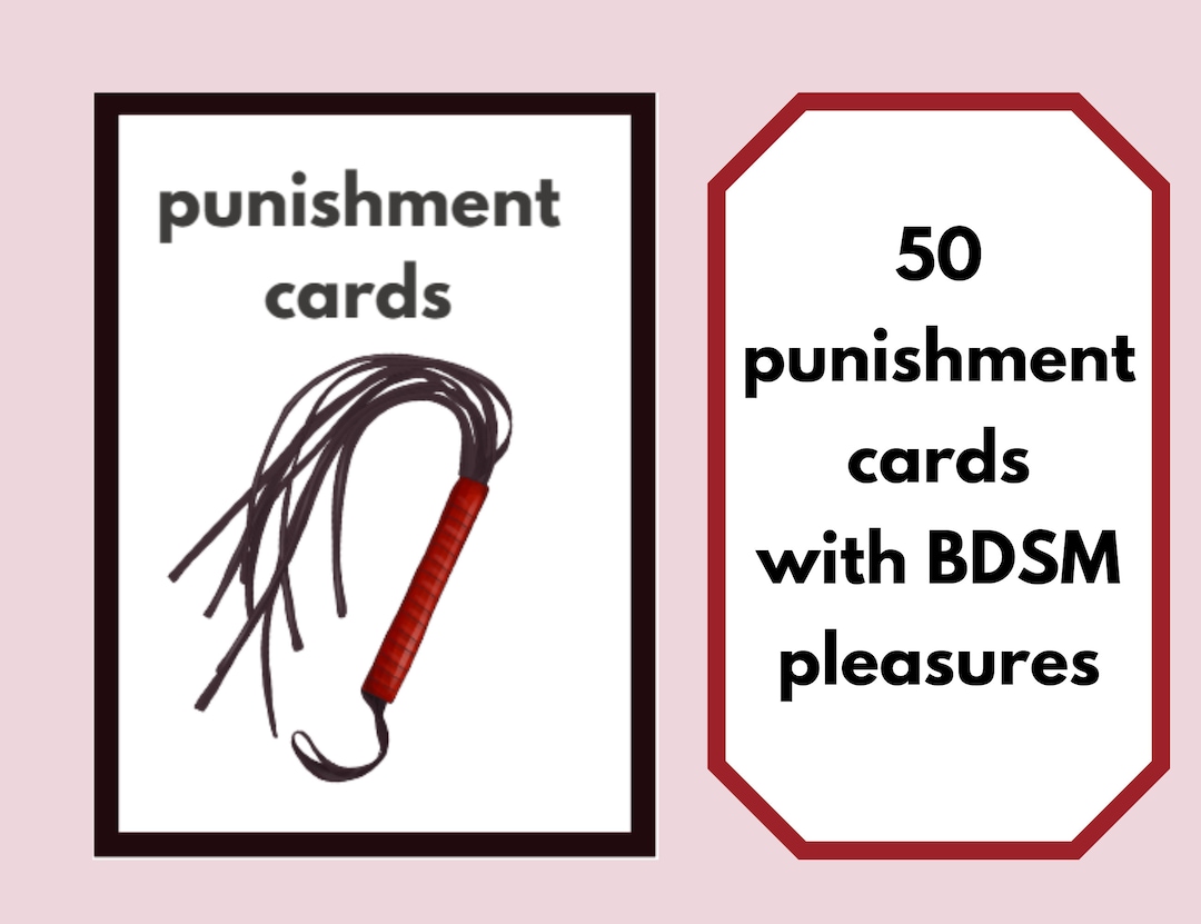 BDSM Game Punishment Cards Printable Sex Game BDSM - Etsy