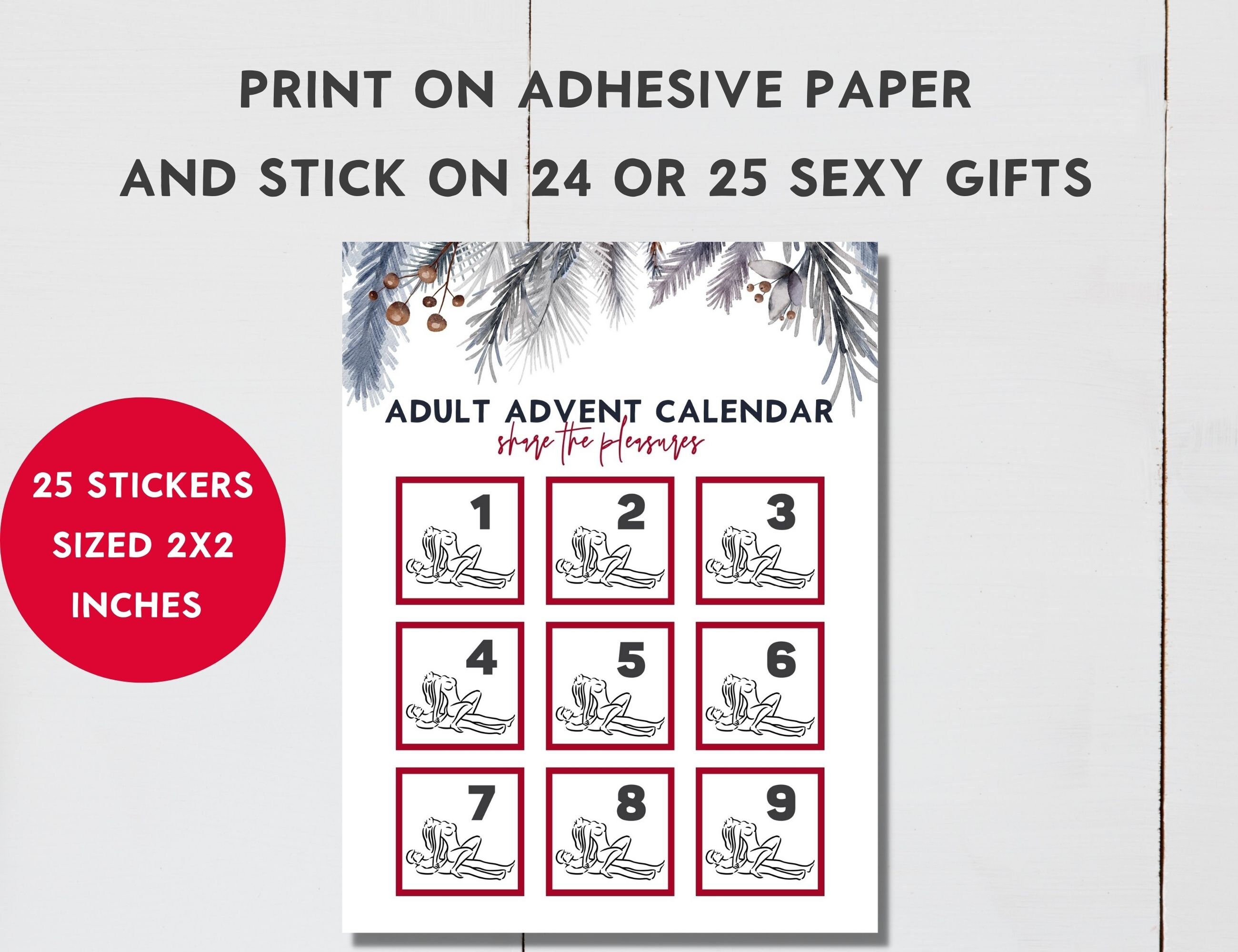 Sexy Advent Calendar Adult Advent Calendar Stickers Sexy December