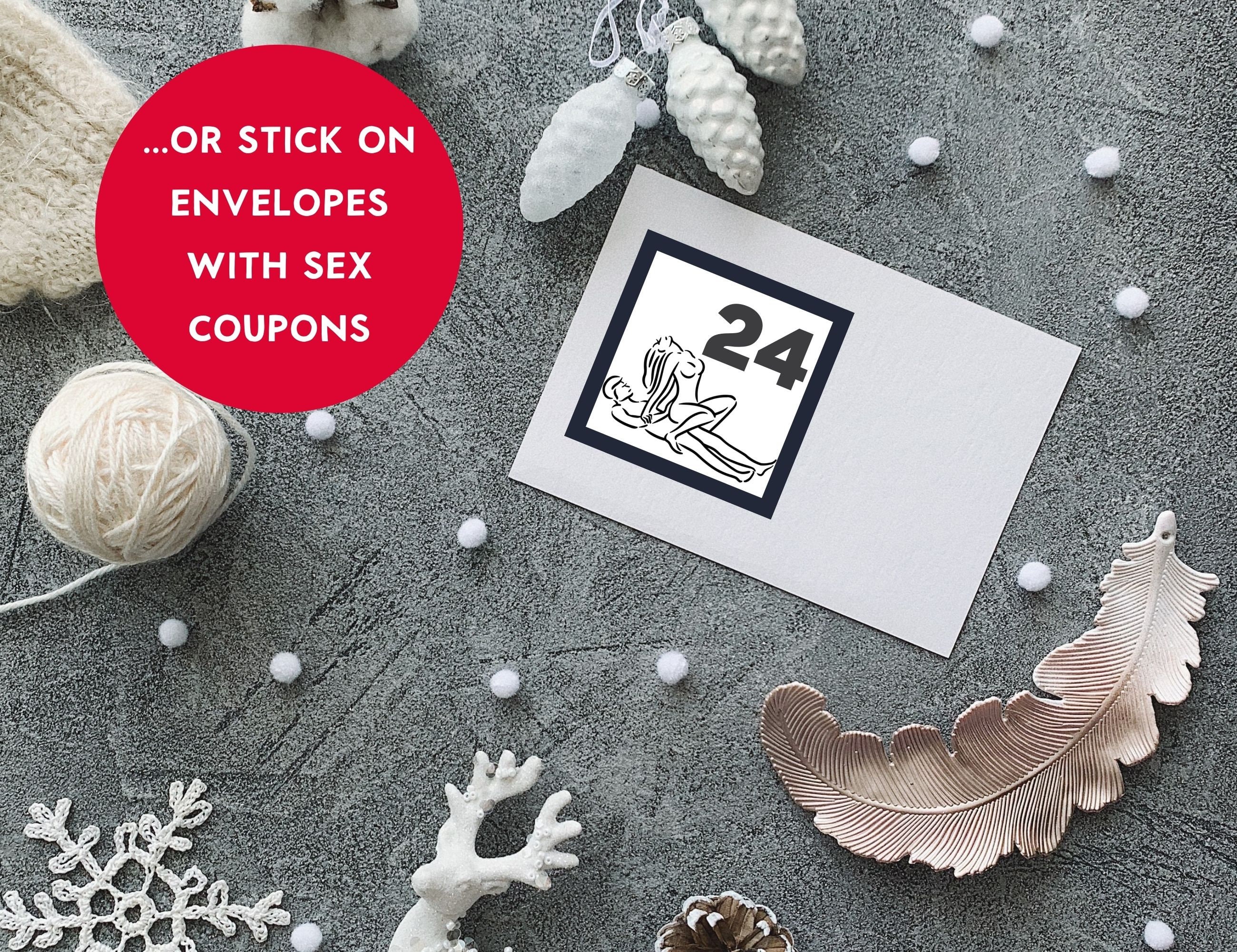 Sexy Advent Calendar, Adult Advent Calendar Stickers, Naughty Christmas ...