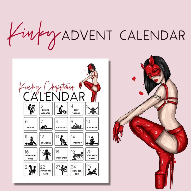 Kinky Adult Advent Calendar Sexy Christmas Calendar Naughty Calendar Advent Calendar For