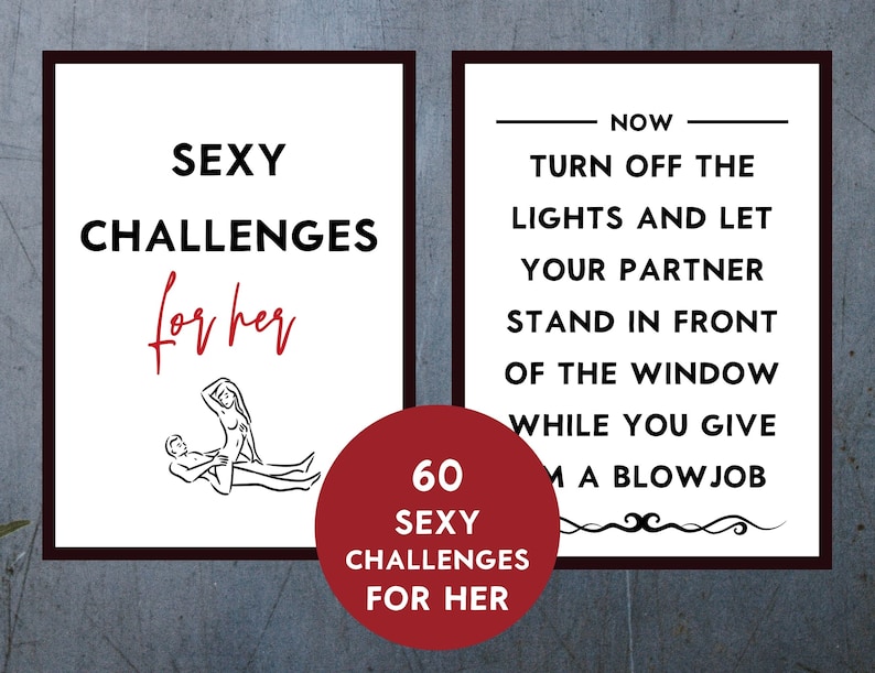 Sex Game 60 Sex Challenges For Her Printable Sexy Card Game Sexytoy For Couples Etsy Hong Kong