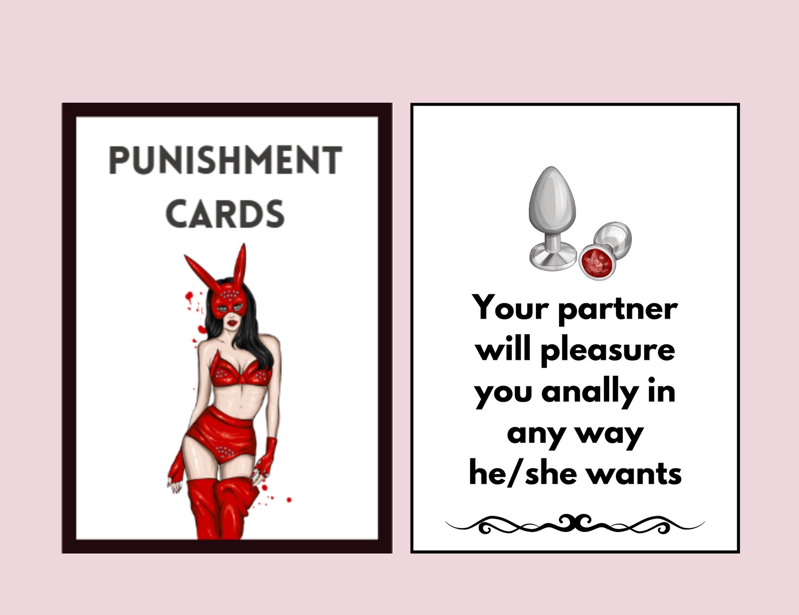 BDSM Game, Punishment Cards, Printable Sex Game, BDSM Punishments, Kink List, Kinky Game, Femdom ...