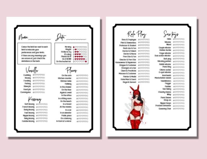 Ultimate Kink List of Kinks and Fetishes, Sex Bucket List, Sex Games ...