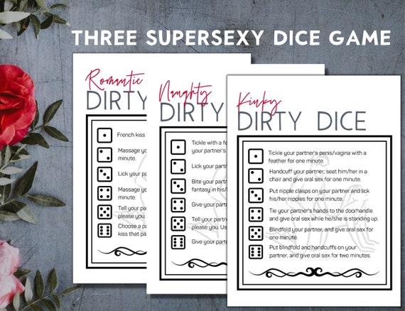 Three Foreplay Sex Dice Games Romantic Naughty and Kinky - Etsy
