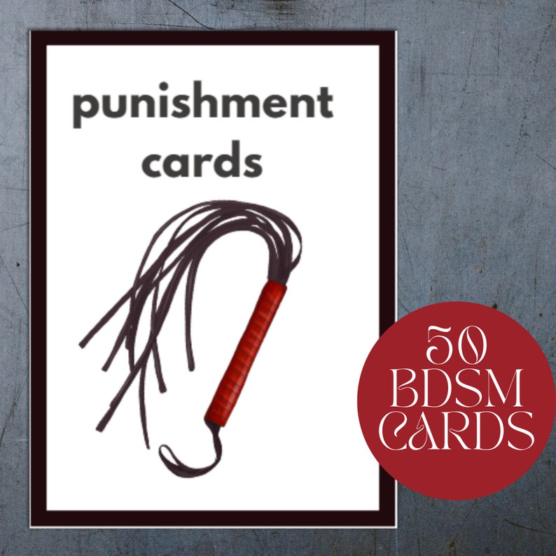 BDSM Game, Punishment Cards, Printable Sex Game, BDSM Punishments, Kink ...