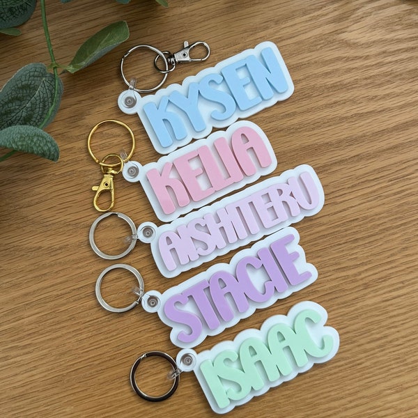 Acrylic Name Keychain - Etsy