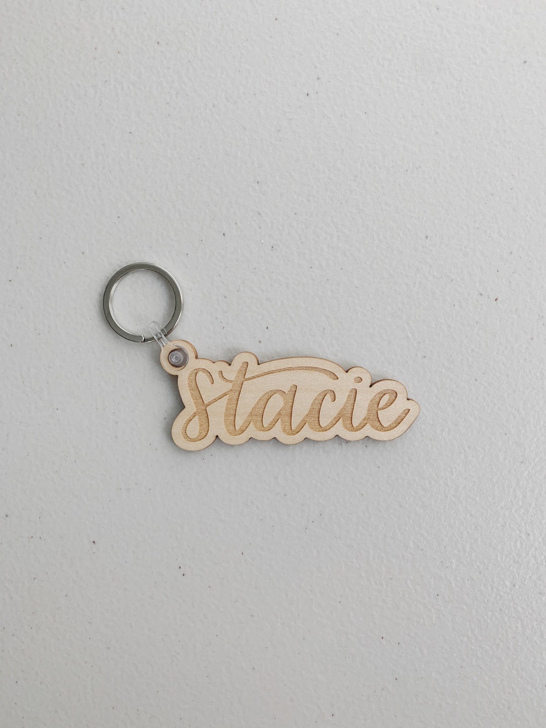 CUSTOM Wooden Name Keychain - Etsy