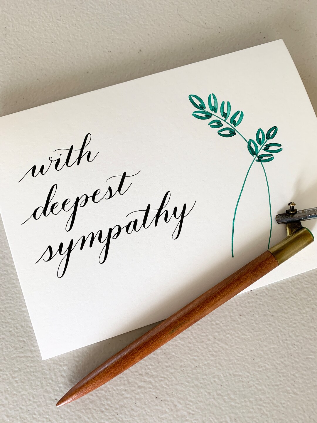 Custom Handwritten Pointed Pen Calligraphy Greeting Card - Etsy