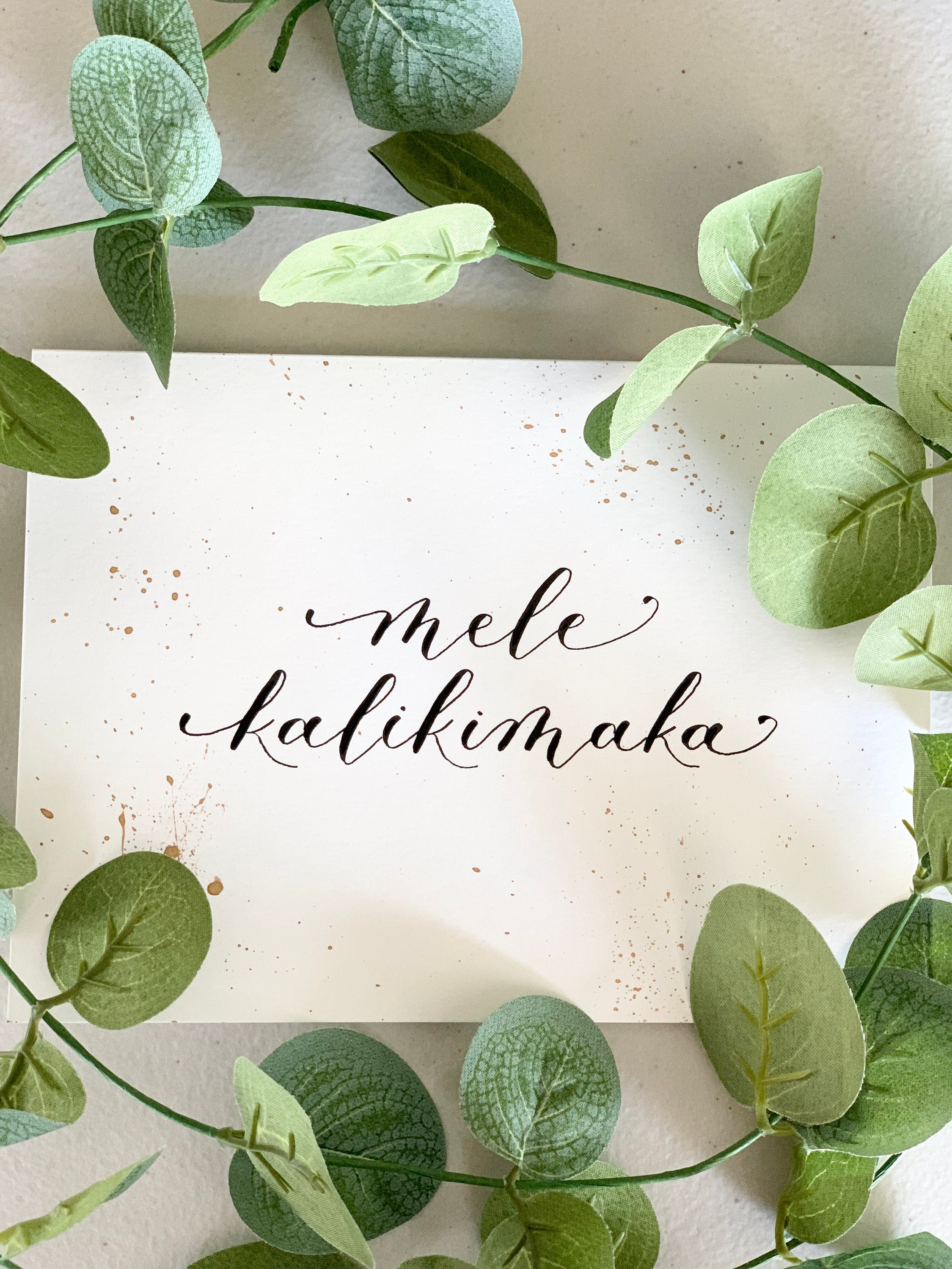 Custom Handwritten Pointed Pen Calligraphy Greeting Card - Etsy
