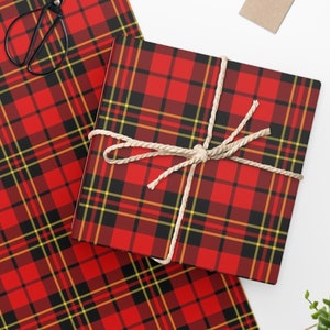 Scottish Tartan Wrapping Paper Plaid Gift Wrap Unique Wrapping Paper ...