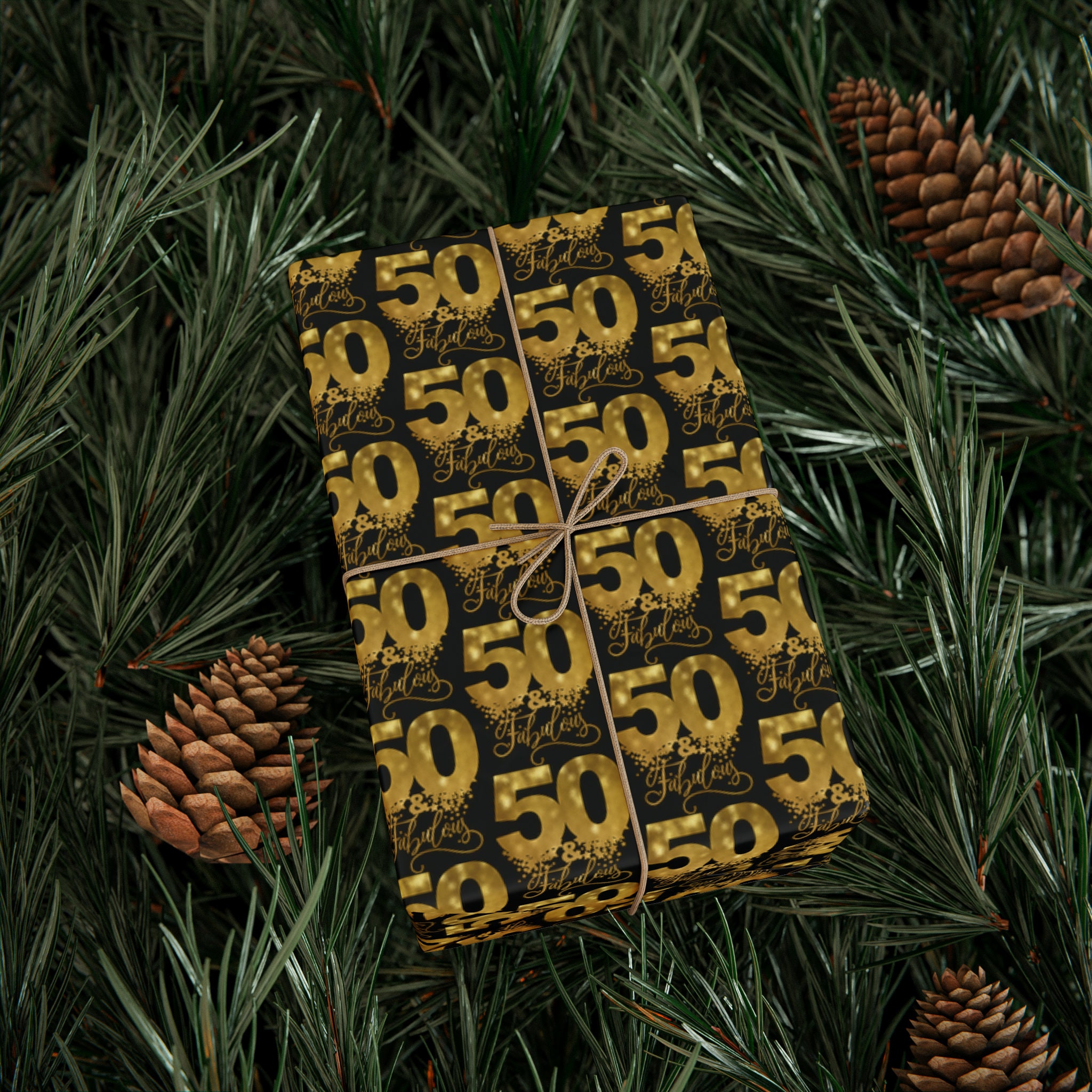 50th Birthday Wrapping Paper Unique Wrapping Paper Pretty Gift Wrapping ...