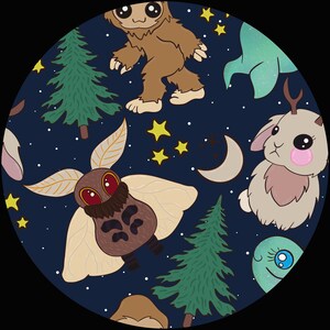 Cute Cryptids Gift Wrap Sasquatch Wrapping Paper Whimsical Gift Wrap ...