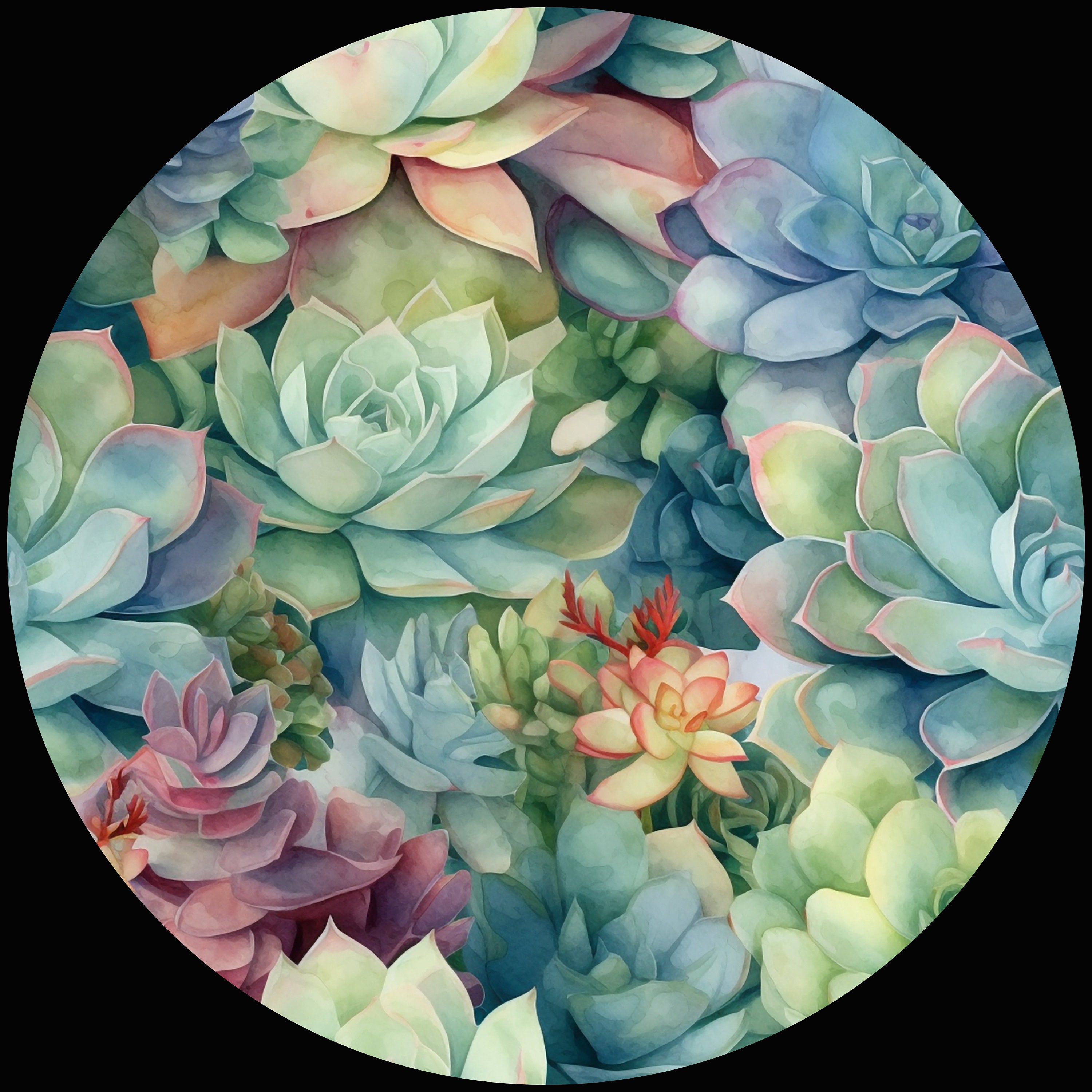 Succulent Wrapping Paper Gift Wrap for Summer Party Whimsical Gift Wrap ...