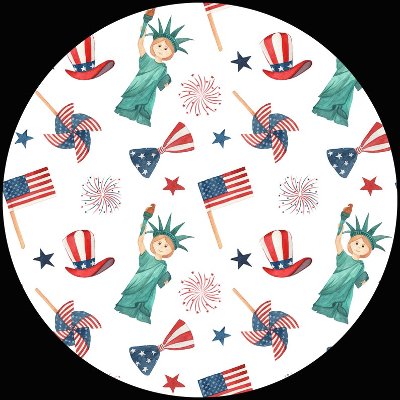 Patriotic Wrapping Paper 4th of July Gift Wrap for Summer Whimsical ...