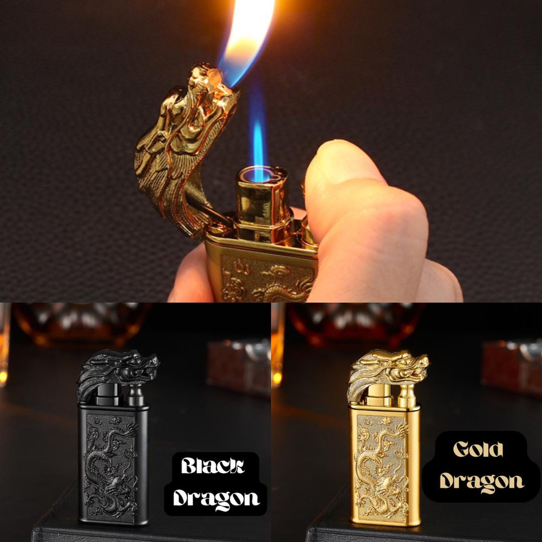 2 Pack Magic Dragon Lighters | Refillable Jet Flame Torch Lighters | Unique Souvenir Gift - Etsy