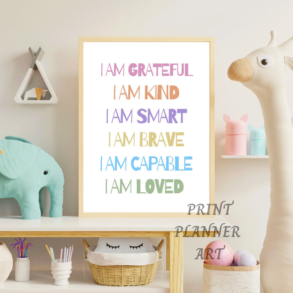 Affirmations for Kids, Homeschool Decor, I Am Affirmations, Playroom ...