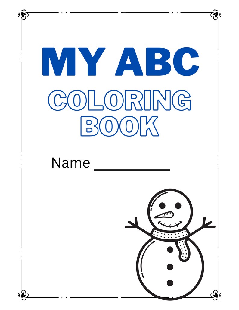 Páginas para colorear del alfabeto / Libro para colorear ABC imprimible ...