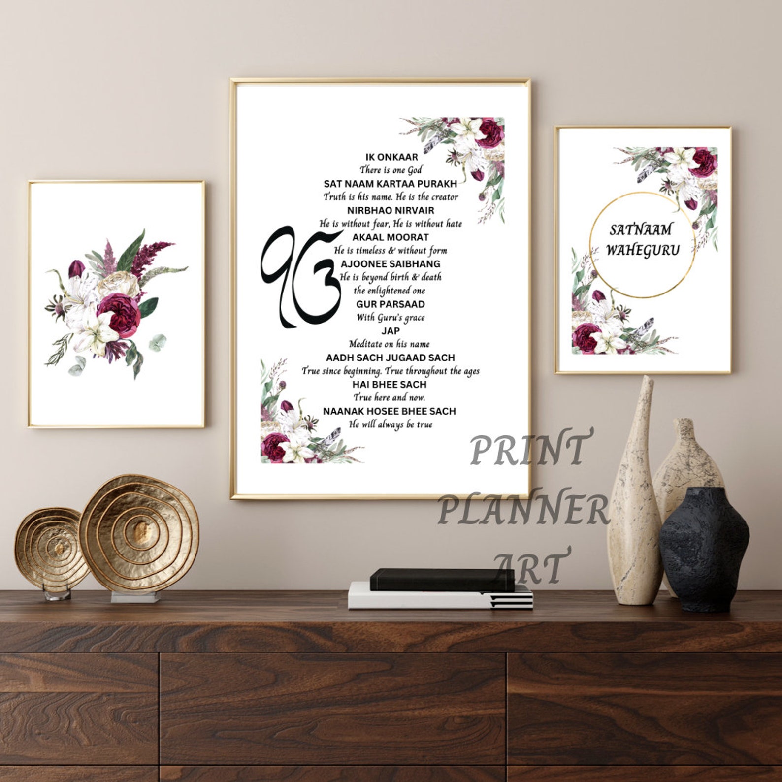 Mool Mantar Wall Art L Mool Mantar With Meaning L Mool Mantar Digital ...