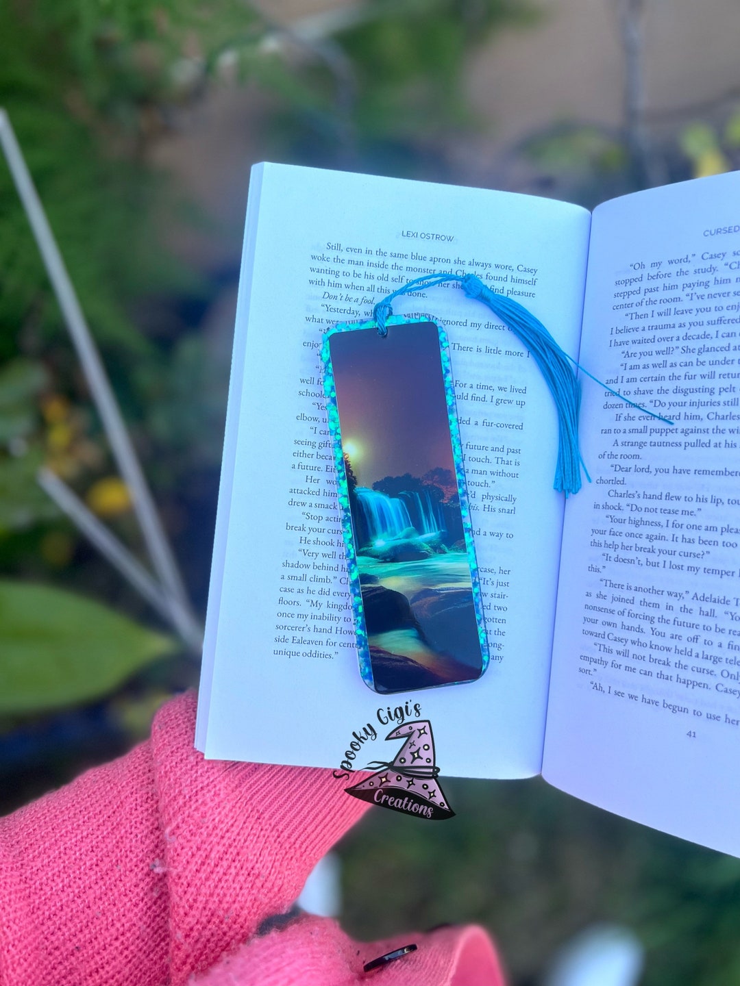 Waterfall Bookmarks, Halloween Bookmarks, Blue Waterfall Bookmark ...