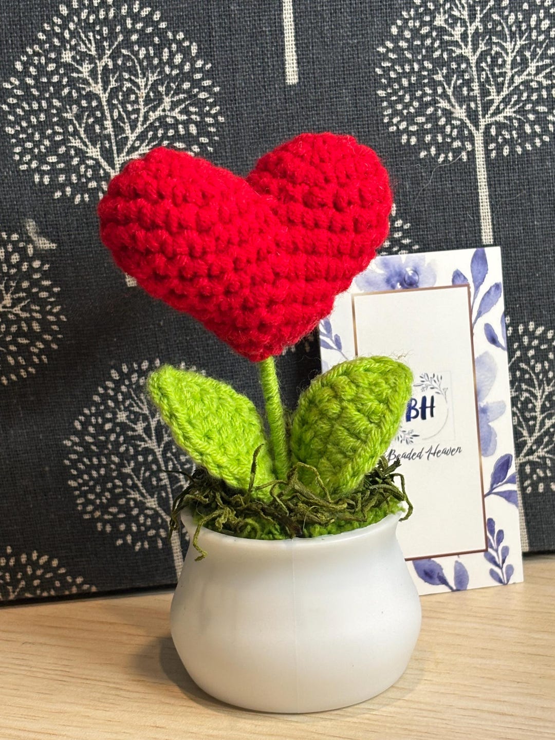 Crochet Heart Flower - Etsy