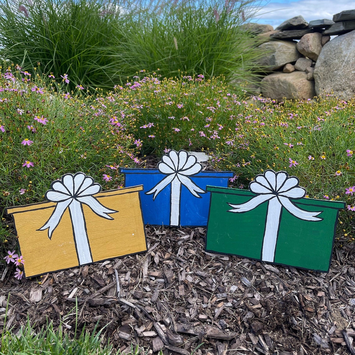 Outdoor Christmas Present Cutouts Decorations Pack/ 10 Cutouts - Etsy