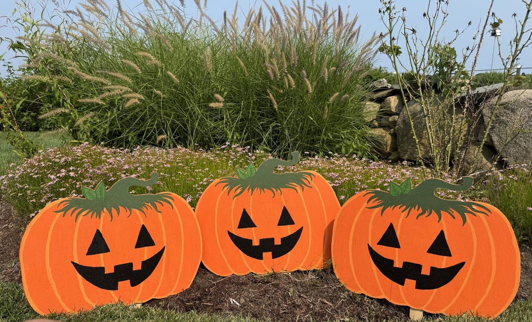 Halloween Jack-o-lantern Cutouts -pack of 3 LARGE| Pumpkin With Faces ...