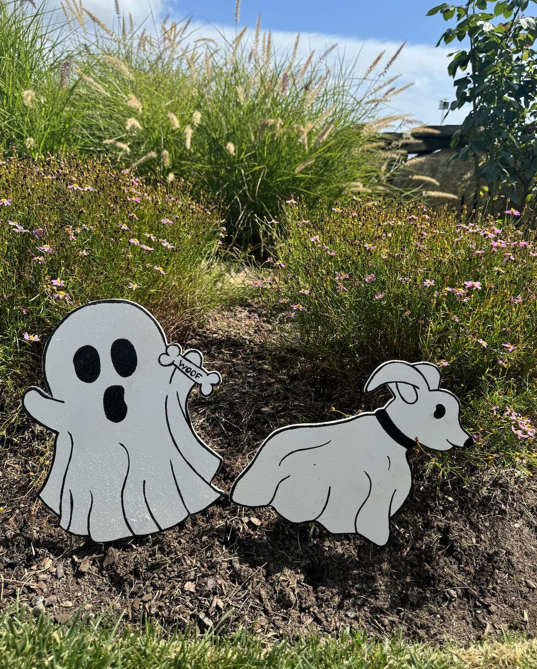 Spooky Dog/ 4 Pack Outdoor Halloween Ghost/ghost and Ghost Dog/ Pumpkin ...