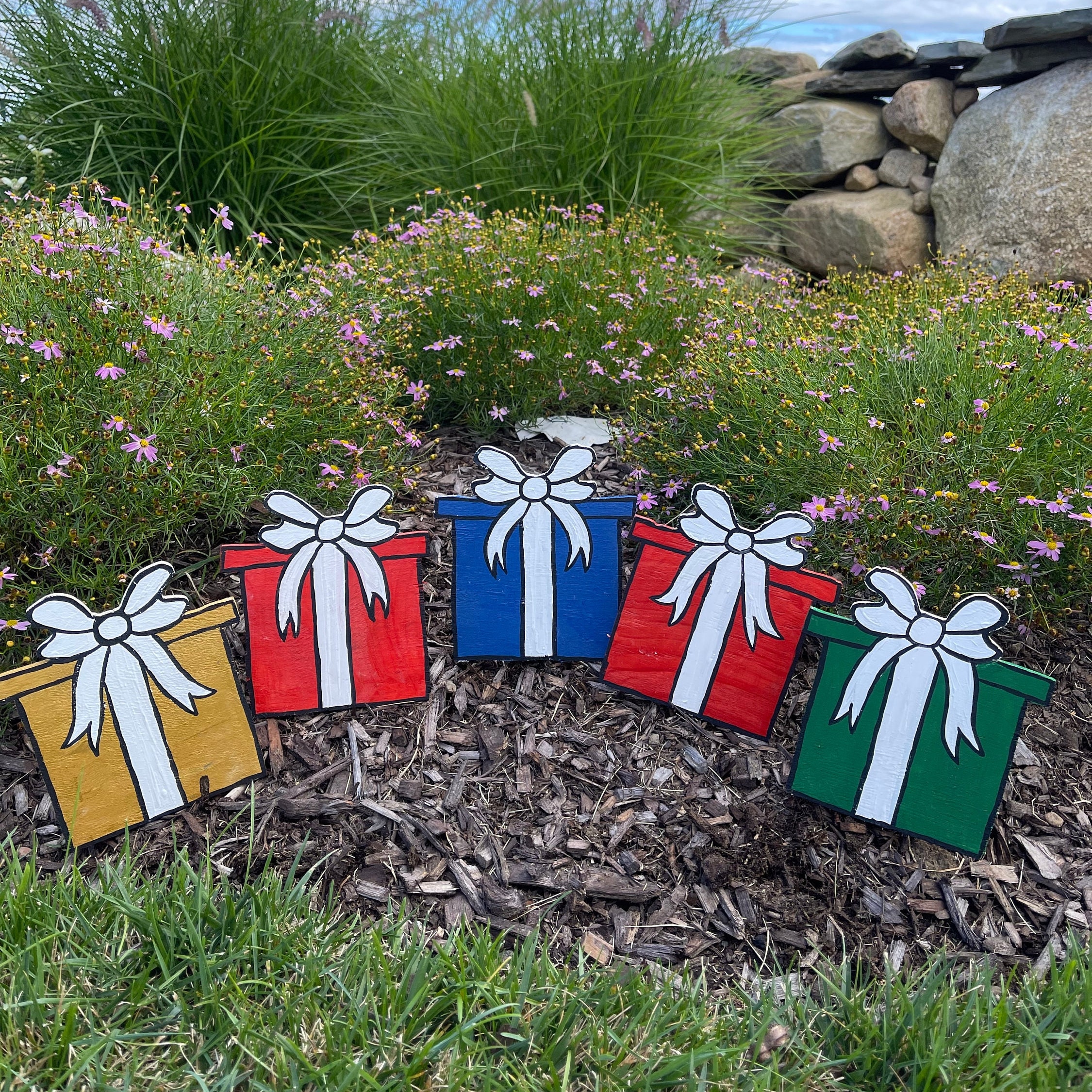 Outdoor Christmas Present Cutouts Decorations Pack/ 10 Cutouts - Etsy