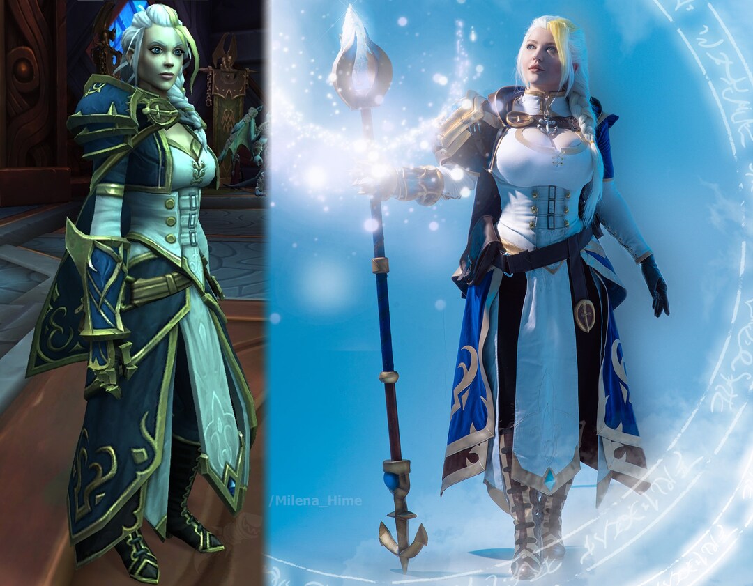 Jaina Proudmoore Battle For Azeroth Warcraft Cosplay Costume Made To