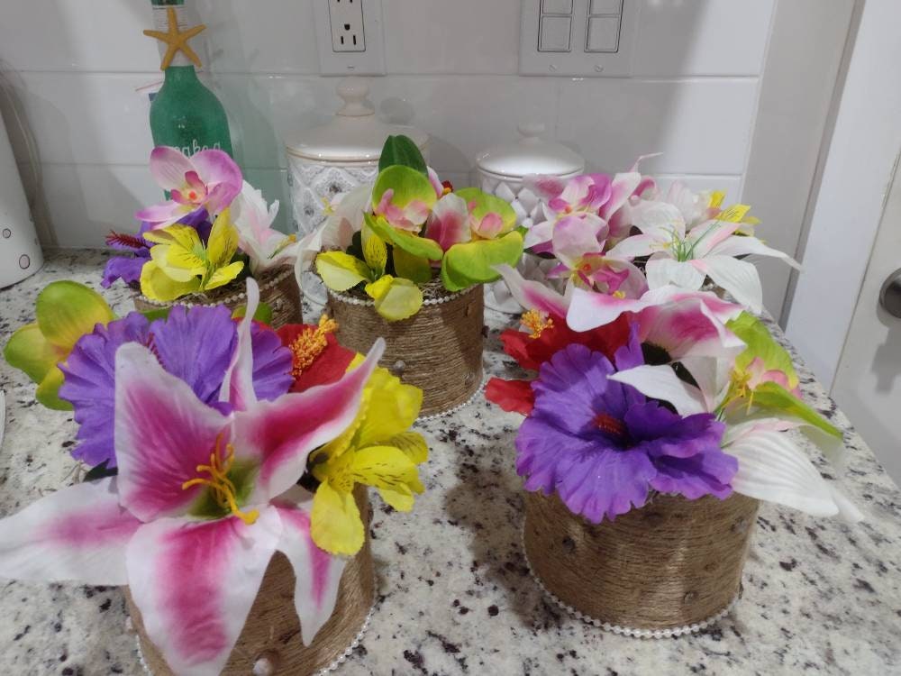 Hawaiian Tropical Beach Theme Centerpiece Decoration Beautiful Party ...