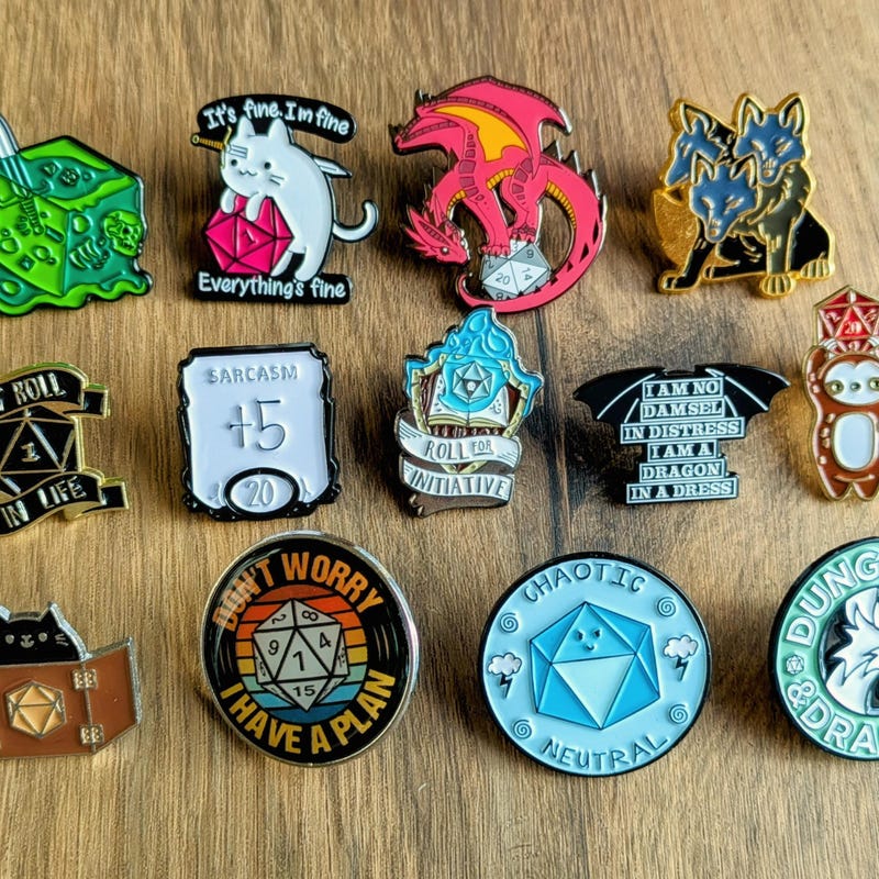 Dnd Enamel Pin - Etsy