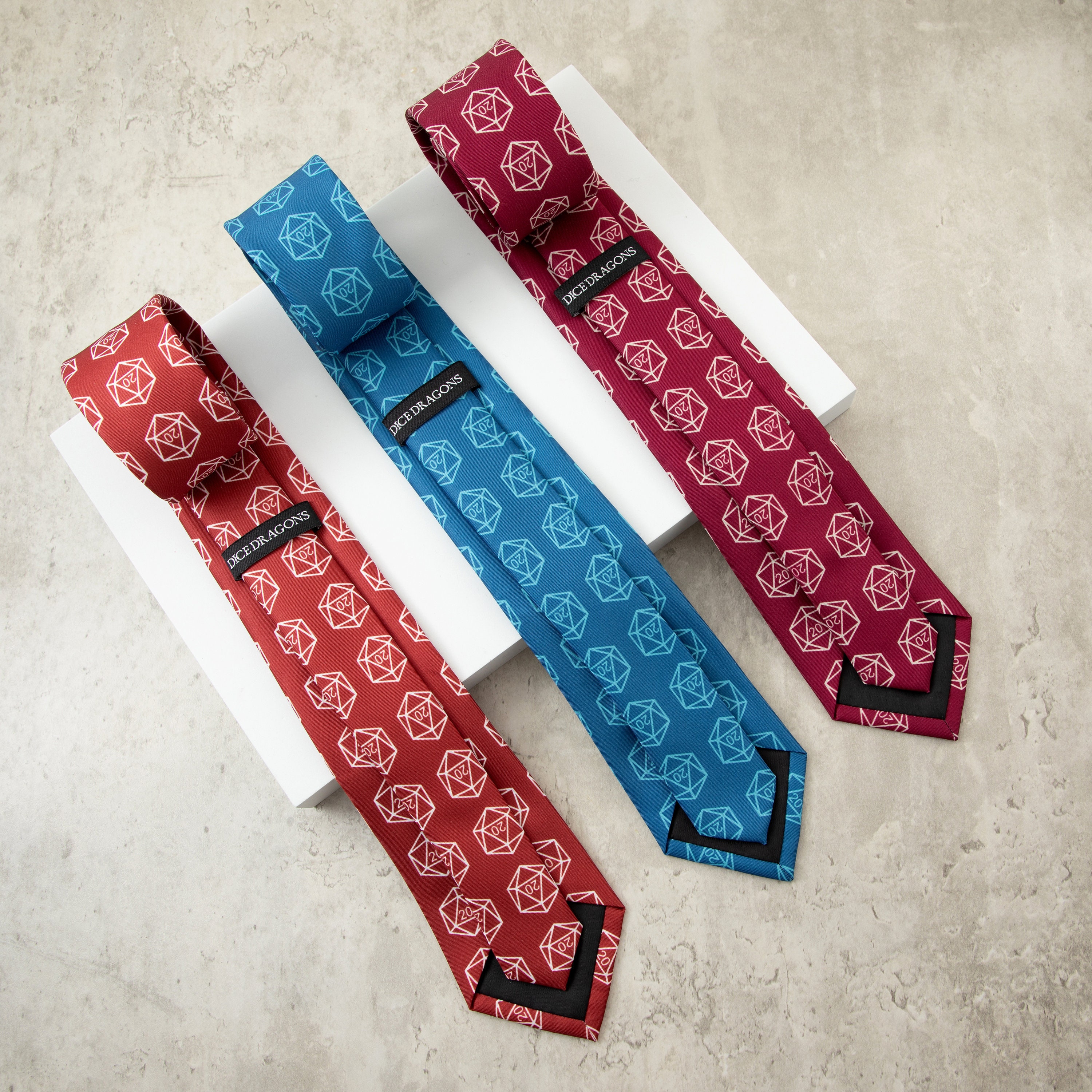 D20 Dice Tie D&D Dungeons and Dragons Necktie Nerdy Geek Tie Gift - Etsy
