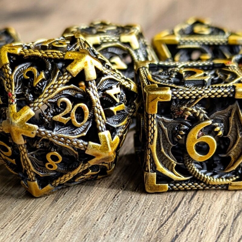 Gold Dice Set - Etsy