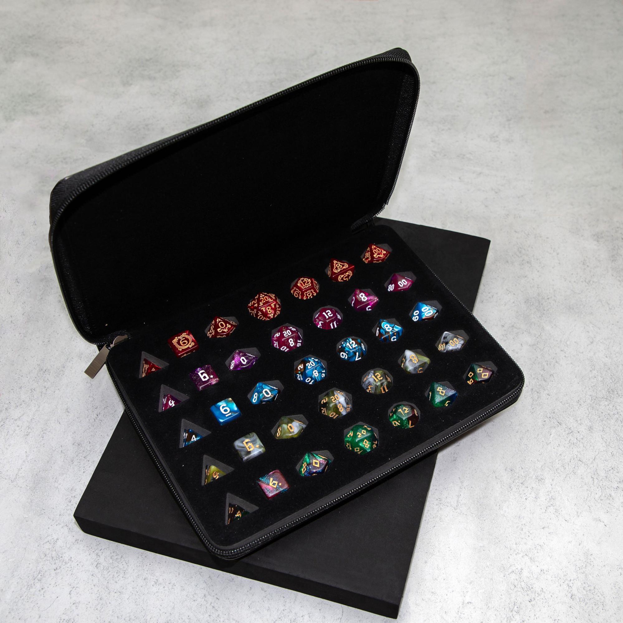 Dice Folder Zip Wallet for Five DND Dice Sets Storage Portfolio - Etsy