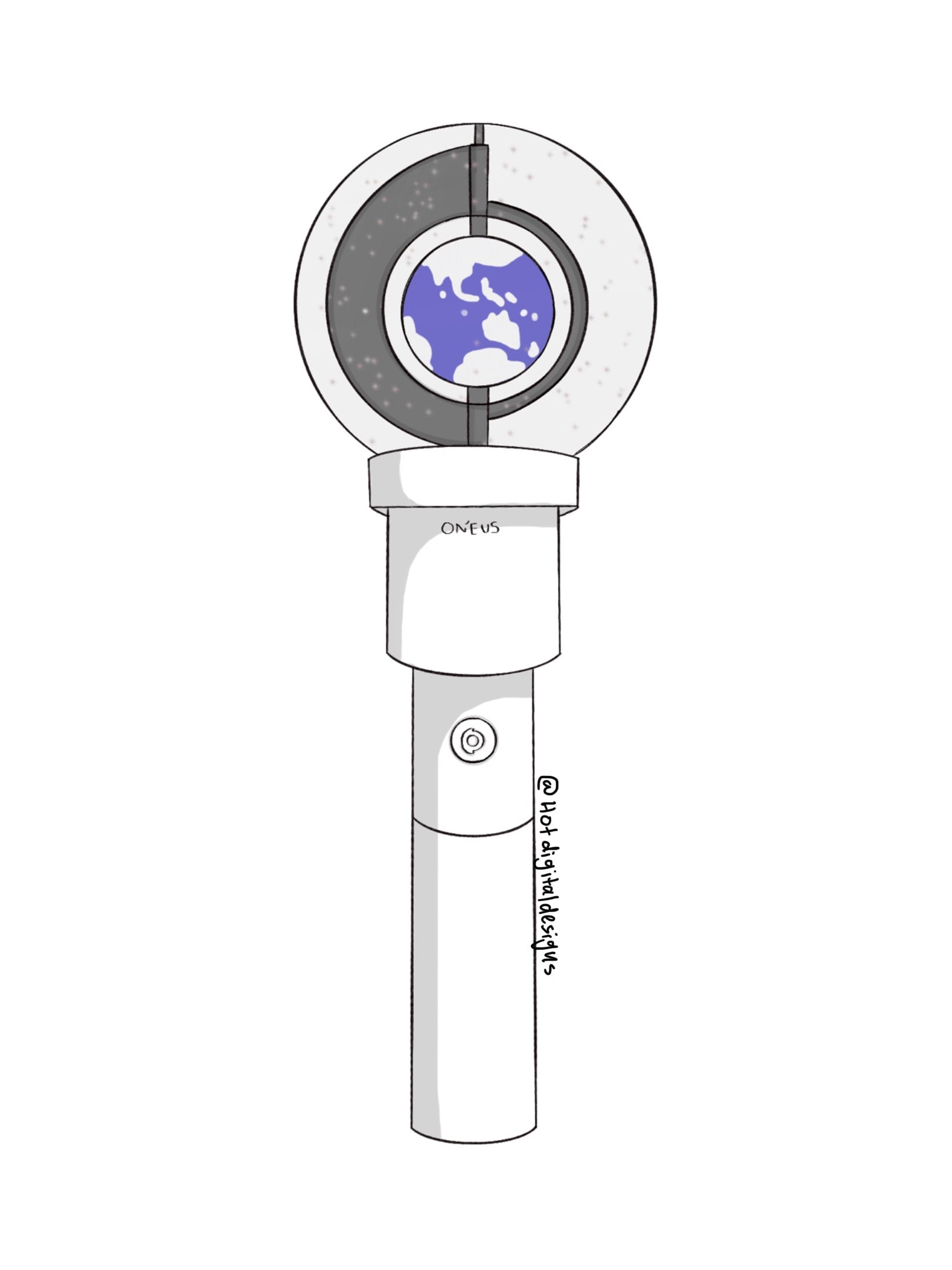ONEUS LIGHTSTICK digital design downloadable K pop digital art print