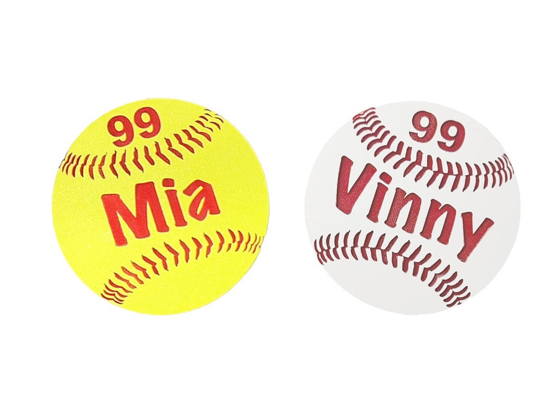 Personalized Baseball/softball Fridge Magnet, Office Computer Locker ...