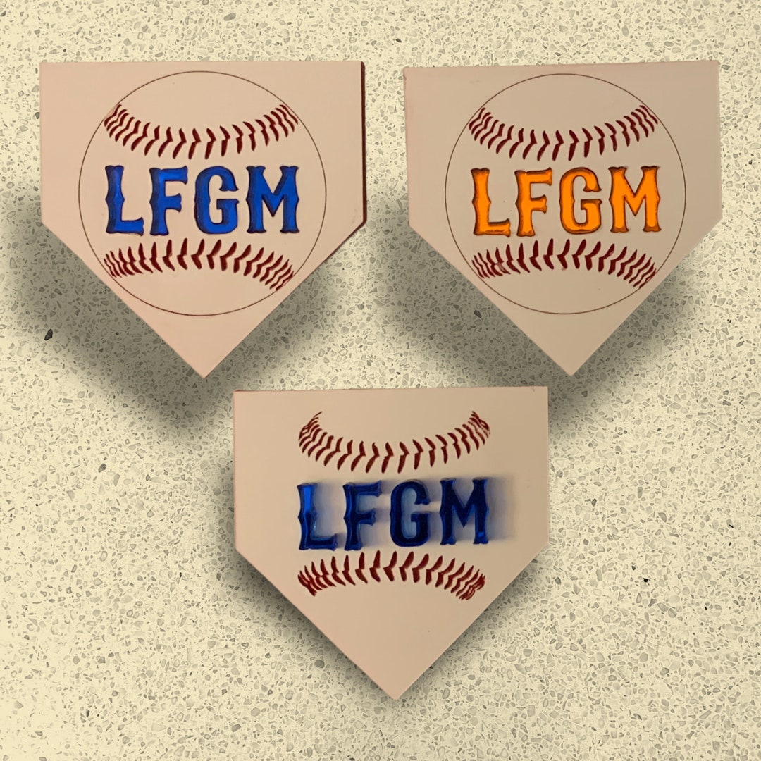 NY Mets LFGM Home Plate/baseball Fridge Magnet Office / - Etsy