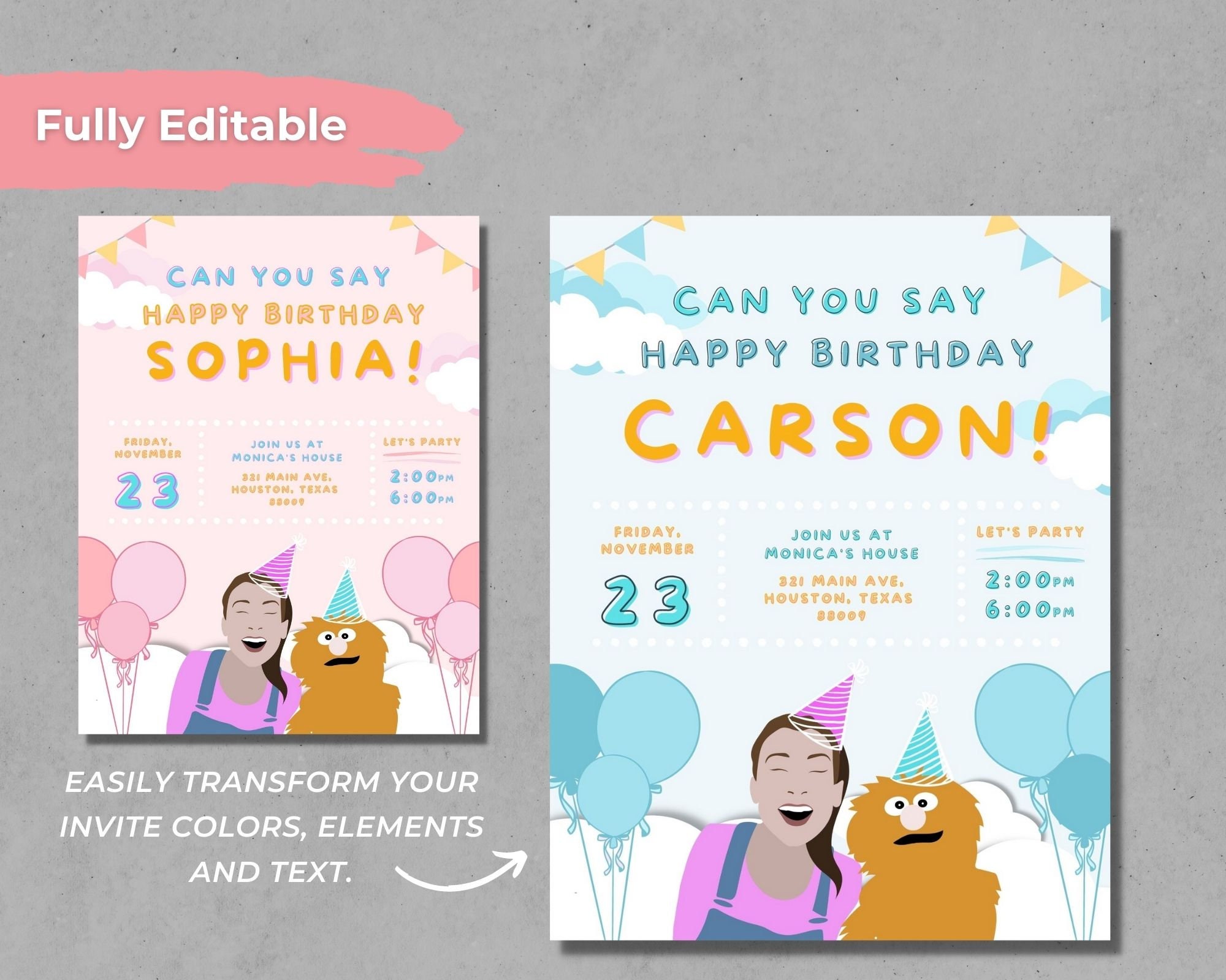 Ms Rachel Birthday Invitations Birthday Party Invites Mrs - Etsy