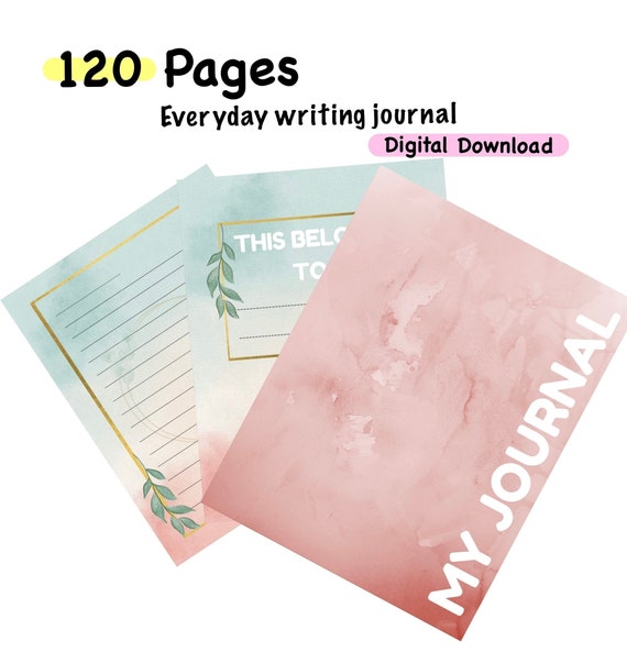 Digital Download PDF File Journal Writing Journal - Etsy